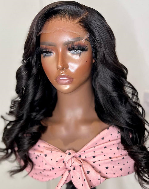 Bounce Wavy 13x4 HD Lace Front Wig Preplucked Glueless Human Hair Wig ...
